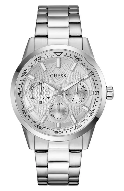 Guess Trey Multifunction Bracelet Watch - Silver Tone