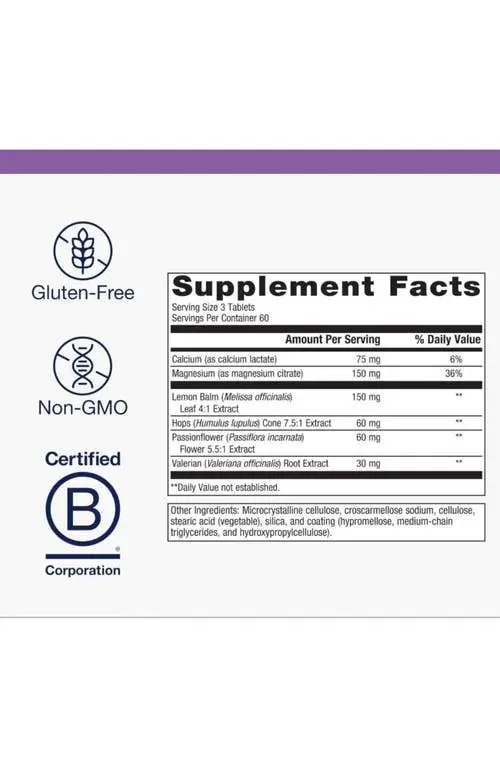 METAGENICS Myocalm Plus Herbal Muscle Relaxation Supplement 180 Tablets