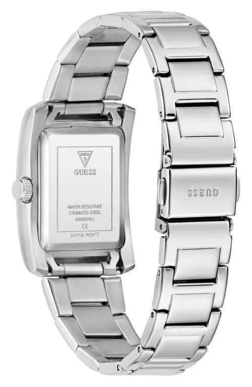Guess Bonnie Pavé Crystal Bezel Stainless Steel Bracelet Watch