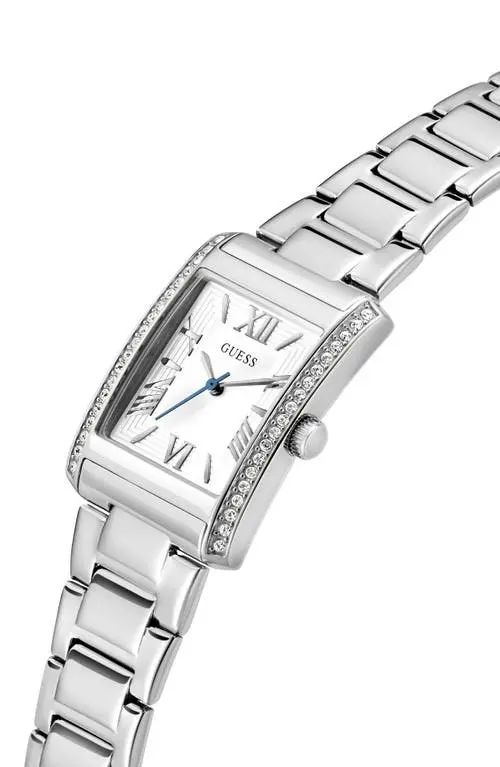 Guess Bonnie Pavé Crystal Bezel Stainless Steel Bracelet Watch