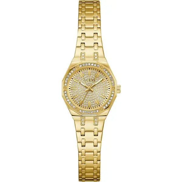 Guess Pixie Crystal Dial Bracelet Watch - Gold Tone