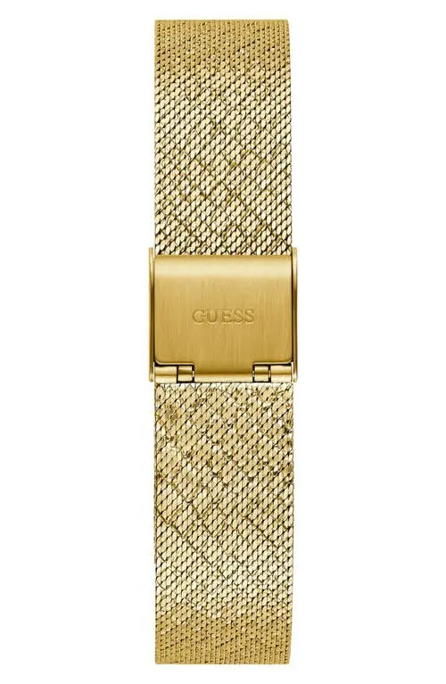 Guess Boa Crystal Bezel Tone Mesh Strap Watch