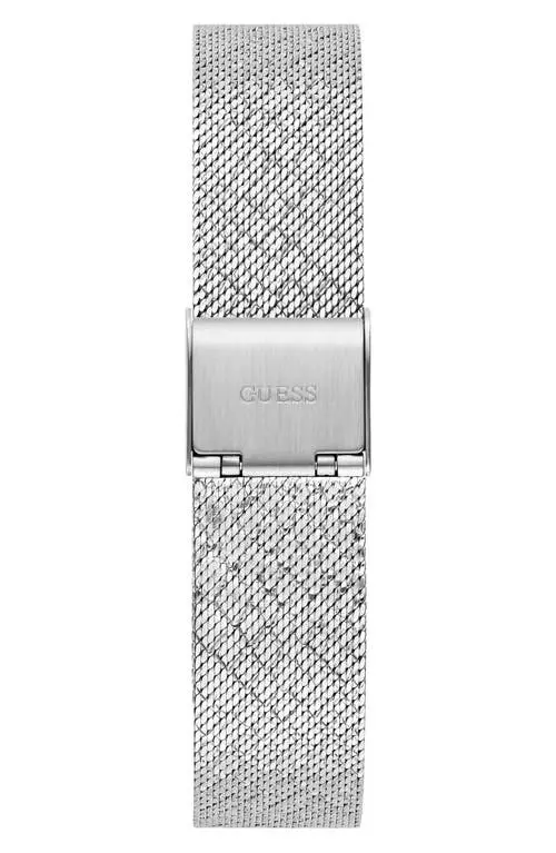 Guess Boa Crystal Bezel Tone Mesh Strap Watch