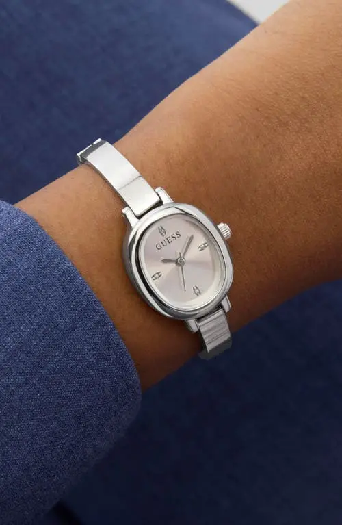 Guess Oblong Crystal Marker Watch