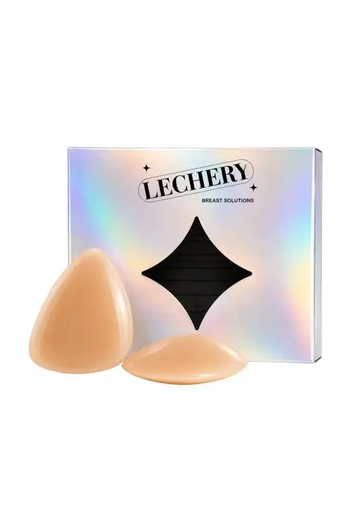 LECHERY® Allstick Triangle Adhesive Reusable Silicone Breast Petals Nipple Covers - Almond