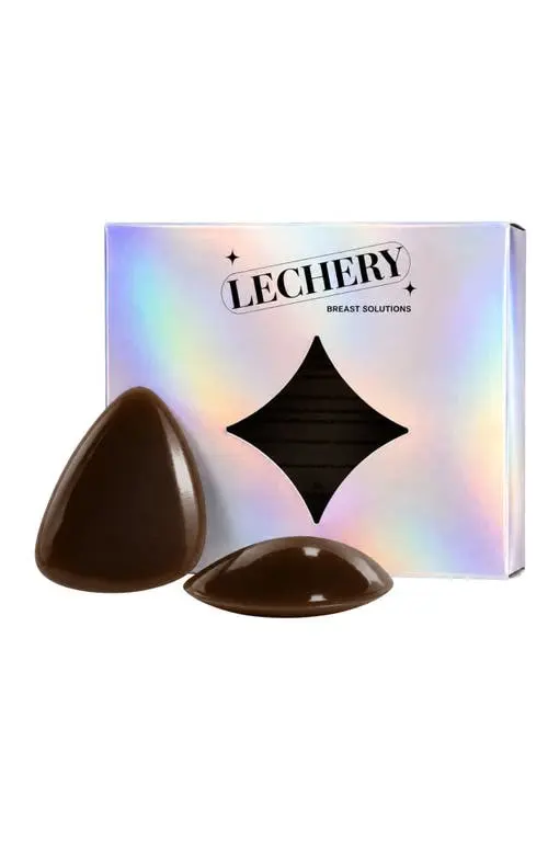 LECHERY® Allstick Triangle Adhesive Reusable Silicone Breast Petals Nipple Covers - Espresso