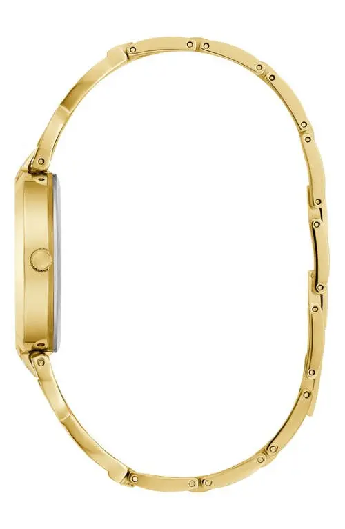 Guess Coral Glitter & Crystal Tone Bracelet Watch