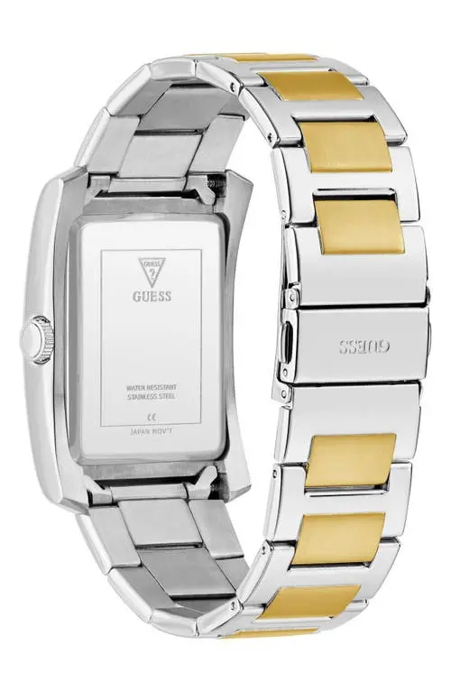 Guess Clyde Two-tone Bracelet Tank Watch