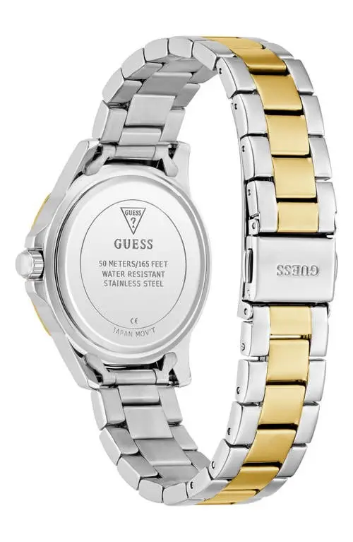 Guess Crystal Bezel Bracelet Watch - Green