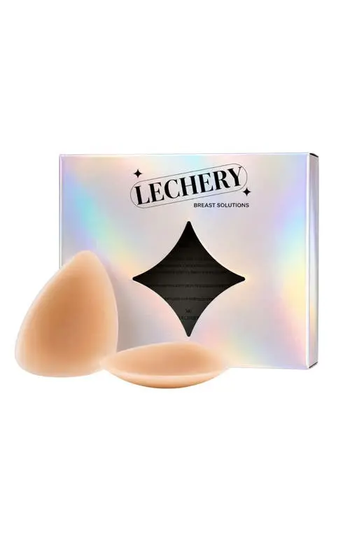 LECHERY® Skingrip Triangle Reusable Silicone Breast Petals Nipple Covers - Almond