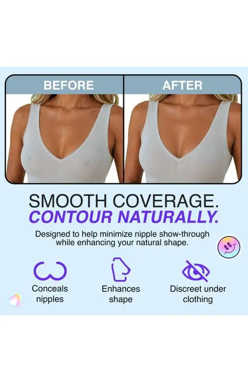 LECHERY® Skingrip Triangle Reusable Silicone Breast Petals Nipple Covers - Almond