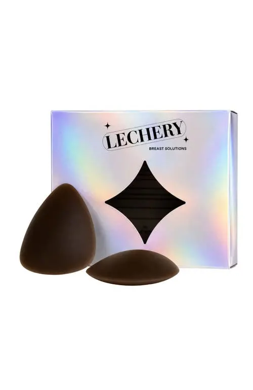 LECHERY® Skingrip Triangle Reusable Silicone Breast Petals Nipple Covers - Espresso