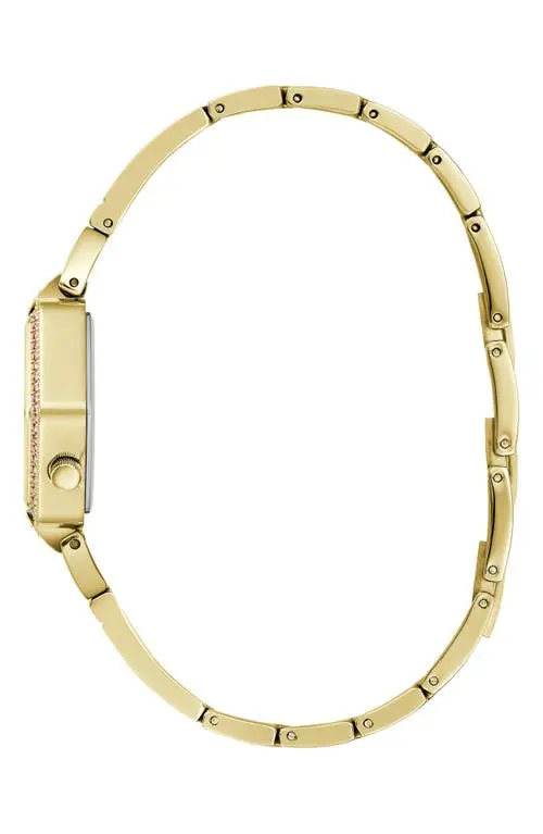 Guess Audrey Pavé Crystal Hexagonal Tone Bracelet Watch
