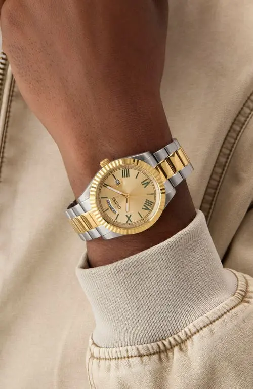 Guess Connoisseur Day/date Two-tone Bracelet Watch