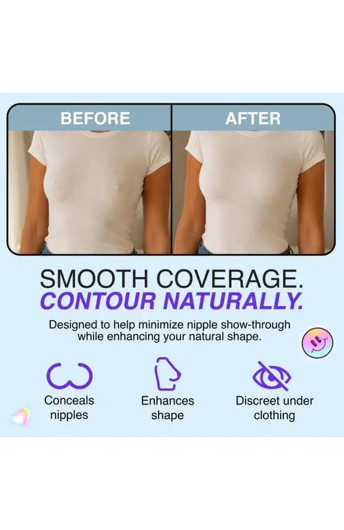 LECHERY® Edgestick Circle Adhesive-free Center Reusable Silicone Nipple Covers - Espresso