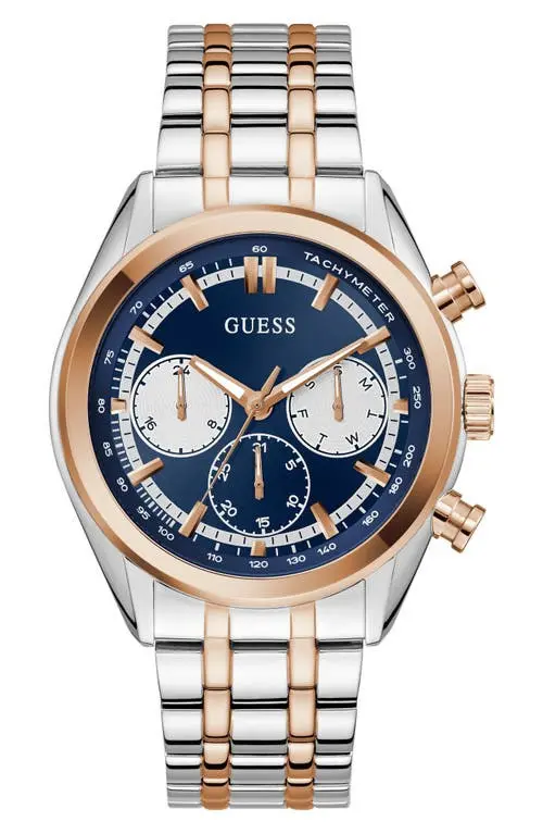 Guess Dawson Chronograph Stainless Steel Bracelet Watch - 2-tone