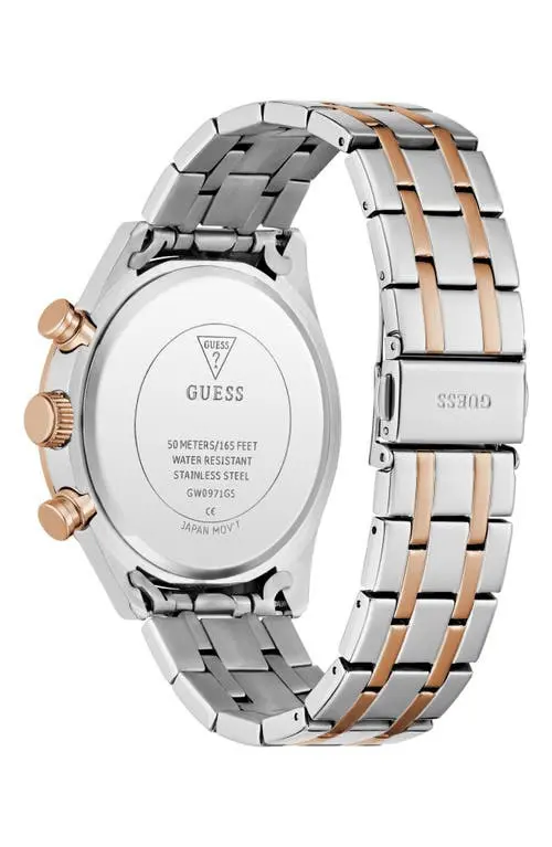 Guess Dawson Chronograph Stainless Steel Bracelet Watch - 2-tone