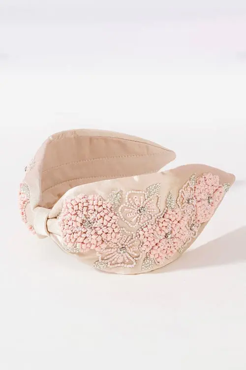 HAIR DRAMA CO. Hair Drama Co Peony Embellished Knotted Hair Band