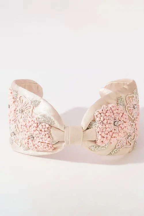 HAIR DRAMA CO. Hair Drama Co Peony Embellished Knotted Hair Band