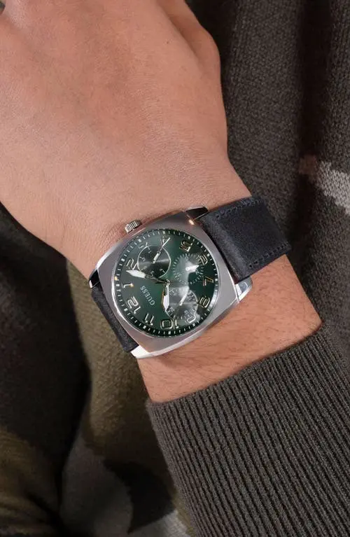 Guess Xander Leather Strap Watch
