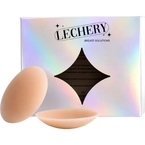 LECHERY® Skingrip Circle Reusable Silicone Breast Petals Nipple Covers - Chai
