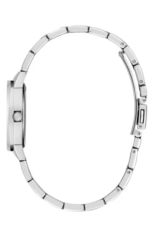 Guess Crystal Bezel & Markers Bracelet Watch - Ice Blue