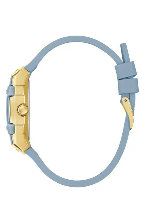 Guess Multifunction Tonneau Silicone Strap Watch