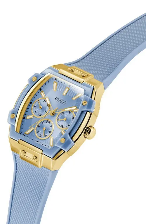 Guess Multifunction Tonneau Silicone Strap Watch