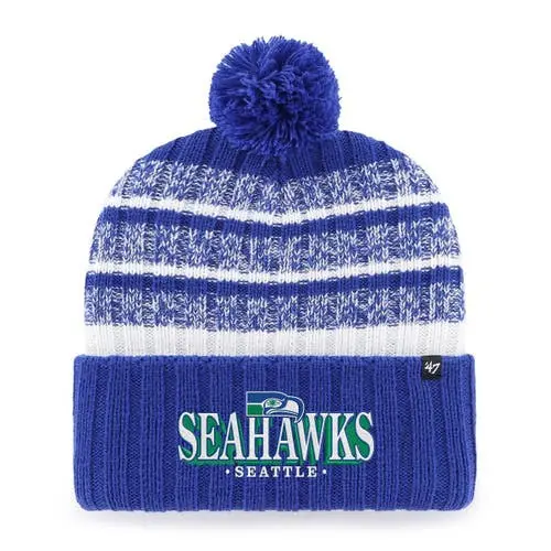 '47 Seattle Seahawks Region Cuffed Knit Hat With Pom - Royal
