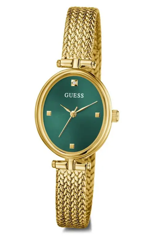 Guess Ruby Oval Mesh Strap Watch
