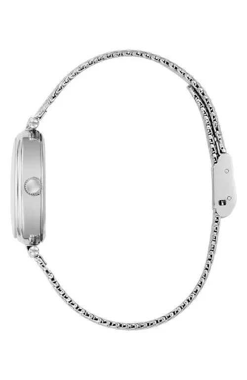 Guess Ruby Oval Mesh Strap Watch - Silver Tone