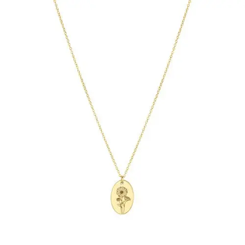 SET & STONES Louise Birth Flower Necklace - Gold/september