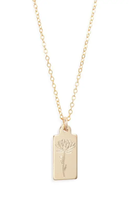 SET & STONES Birth Flower Pendant Necklace - Gold/july