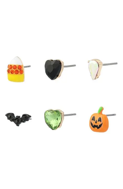 Betsey Johnson Set Of Six Halloween Stud Earrings