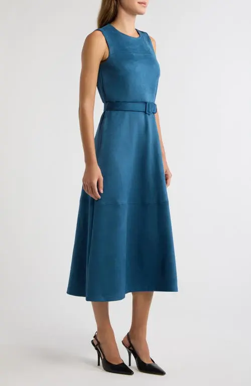 Anne Klein Belted Sleeveless Midi Dress