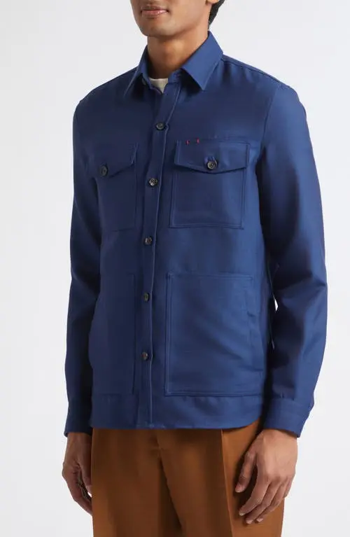 Isaia The Wool & Cashmere Overshirt
