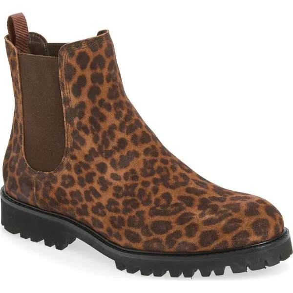PEDRO GARCIA Silva Chelsea Boot - Hazelnut Leopard Velour