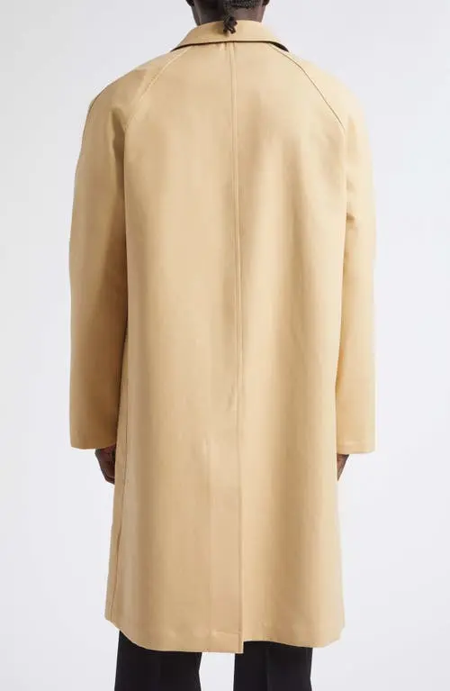 Givenchy Cotton Double Face Car Coat With Leather Trim