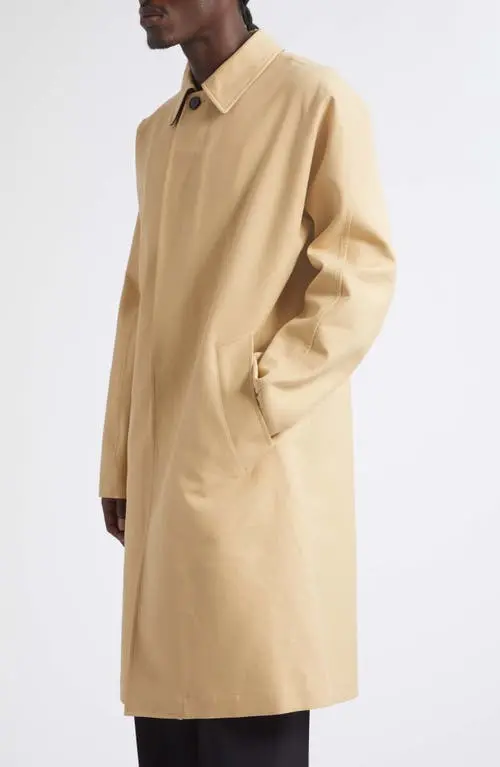Givenchy Cotton Double Face Car Coat With Leather Trim