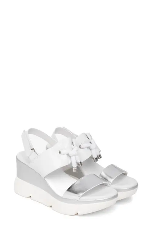 NEROGIARDINI Sporty Wedge Sandals With Drawstring Detail