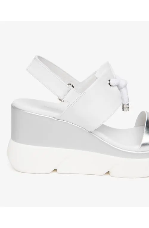 NEROGIARDINI Sporty Wedge Sandals With Drawstring Detail