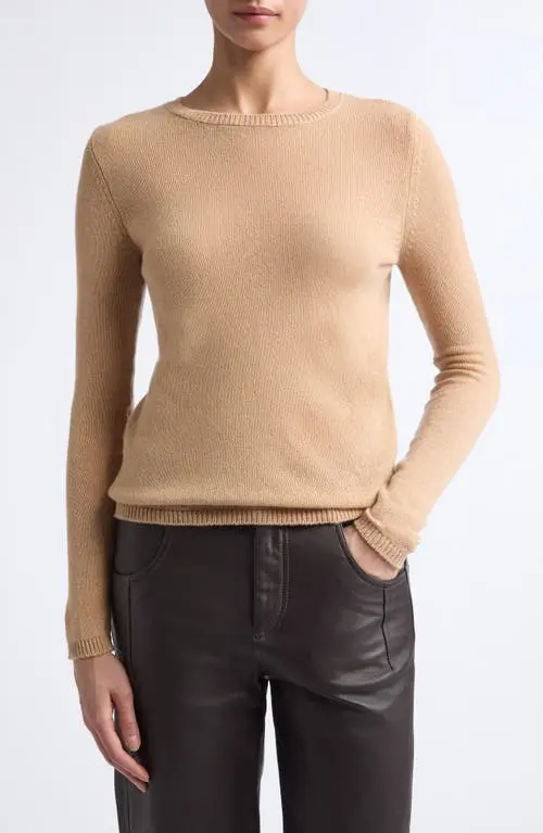 Eleventy Semisheer Cashmere Crewneck Sweater - 04nn Camel