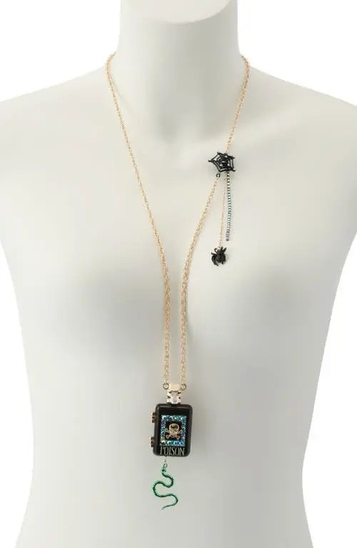 Betsey Johnson Poison Bottle Pendant Necklace