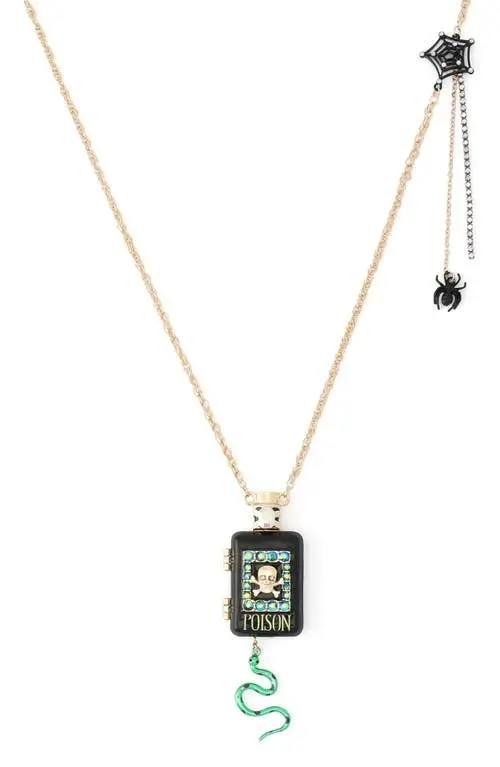 Betsey Johnson Poison Bottle Pendant Necklace