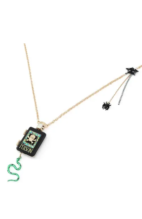 Betsey Johnson Poison Bottle Pendant Necklace