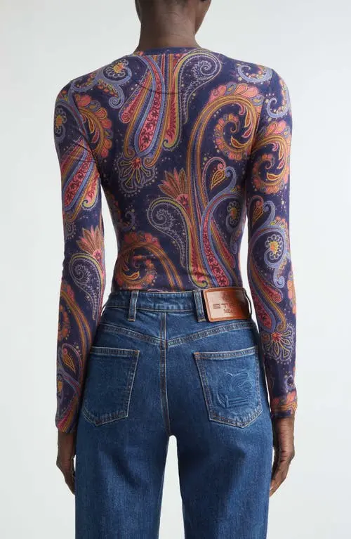 Etro Paisley Long Sleeve Top