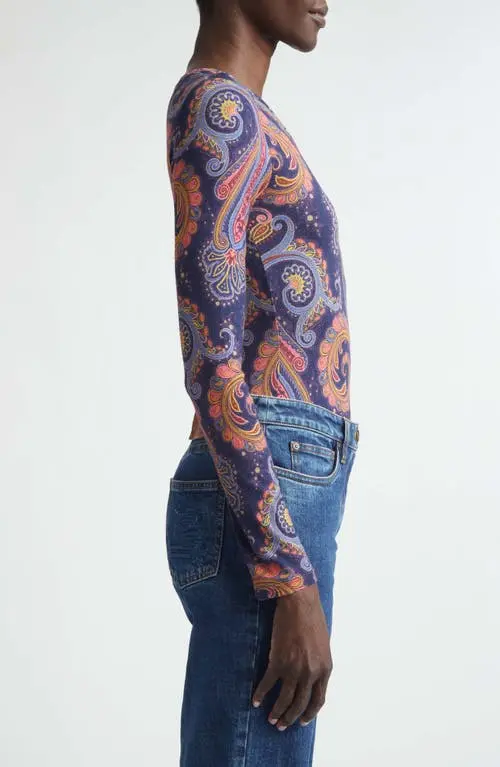 Etro Paisley Long Sleeve Top