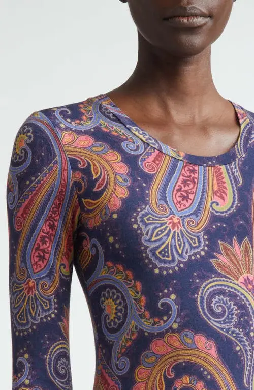 Etro Paisley Long Sleeve Top
