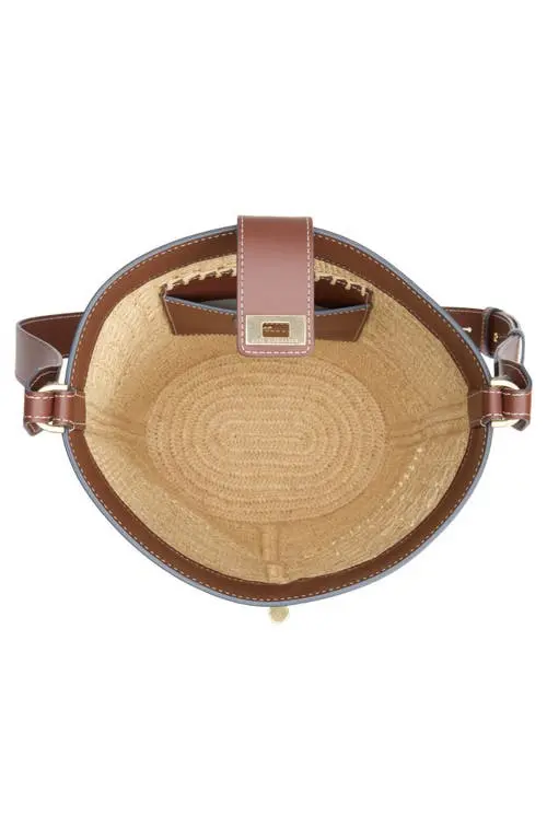 ANYA HINDMARCH Raffia Patchwork Bucket Bag