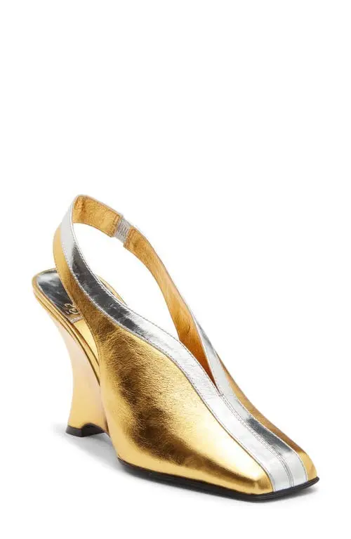 Jeffrey Campbell Straits Slingback Pump - Gold Silver Combo
